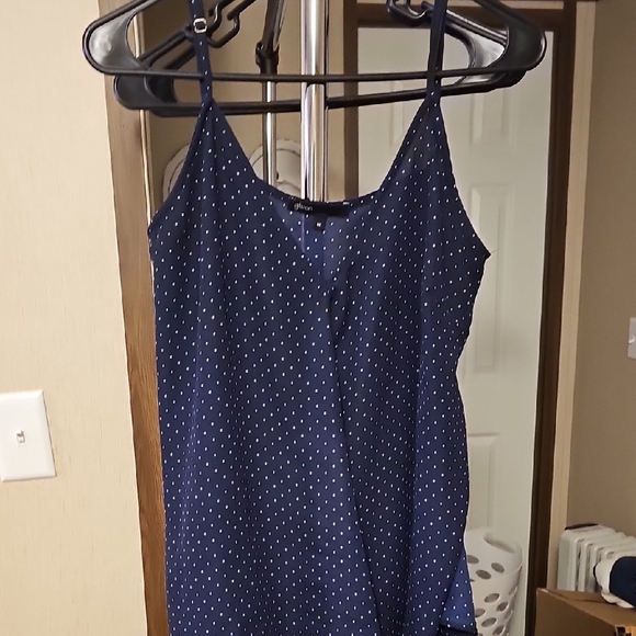 Gibson | Tops | Gibson Navy Blue Spotted Camisole | Poshmark